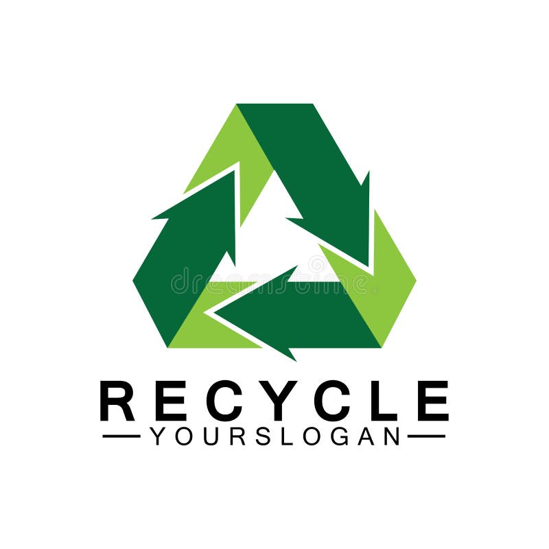Green Arrow Recycle Logo Vector Icon Template Stock Vector ...