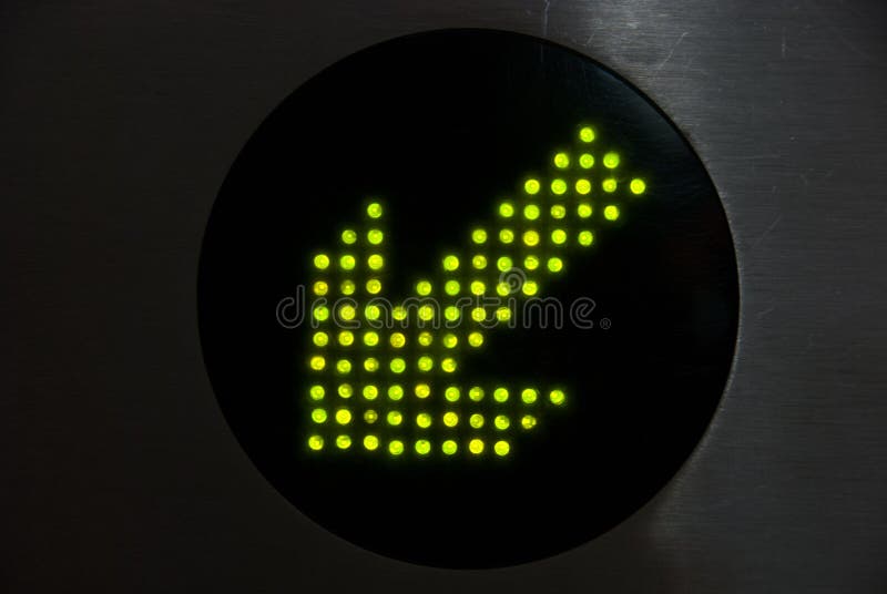 Green Arrow Showing the Right Way Stock Image - Image of right, exit ...