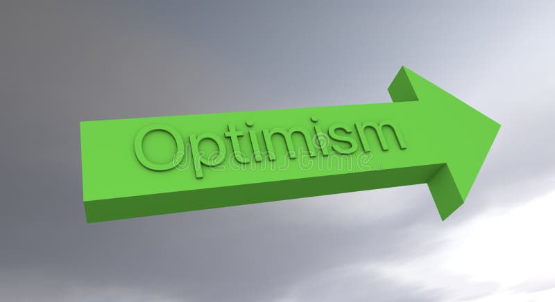 Green Arrow Symbolises Optimism of Future Stock Illustration ...