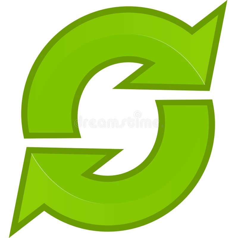 Two Green Recycling Arrows Stock Illustrations – 155 Two Green Recycling Arrows Stock ...