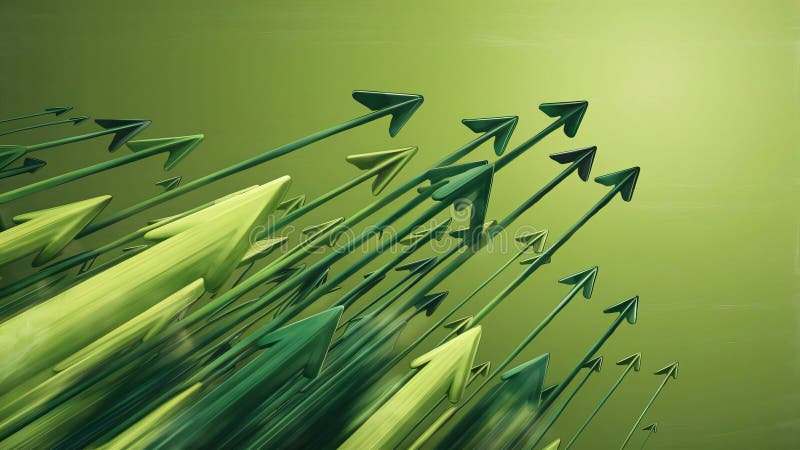 Green Arrows Pointing Upward, Growth, Success, and High Quality Image ...