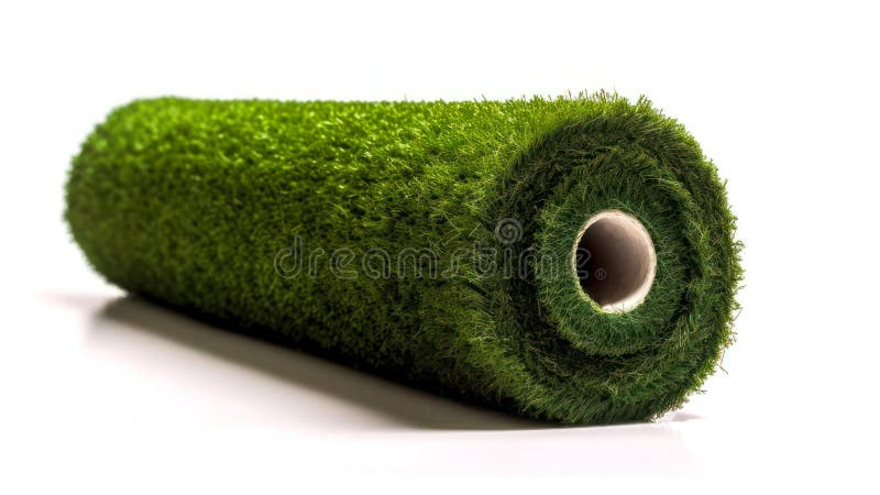 Green Artificial Grass Turf Roll Isolated Generative Ai Stock ...