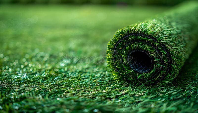 Green Artificial Turf Rolled. Probes Examples of Artificial Turf, Floor ...