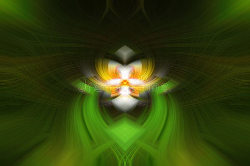 Green Artistic Twirl Effect Flower Stock Illustration - Illustration of ...