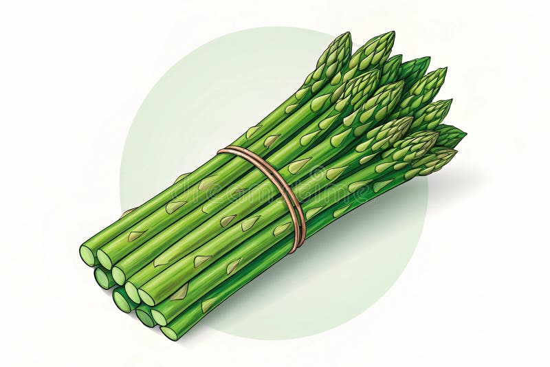 Green Asparagus Bunch Design Illustration Stock Illustration ...