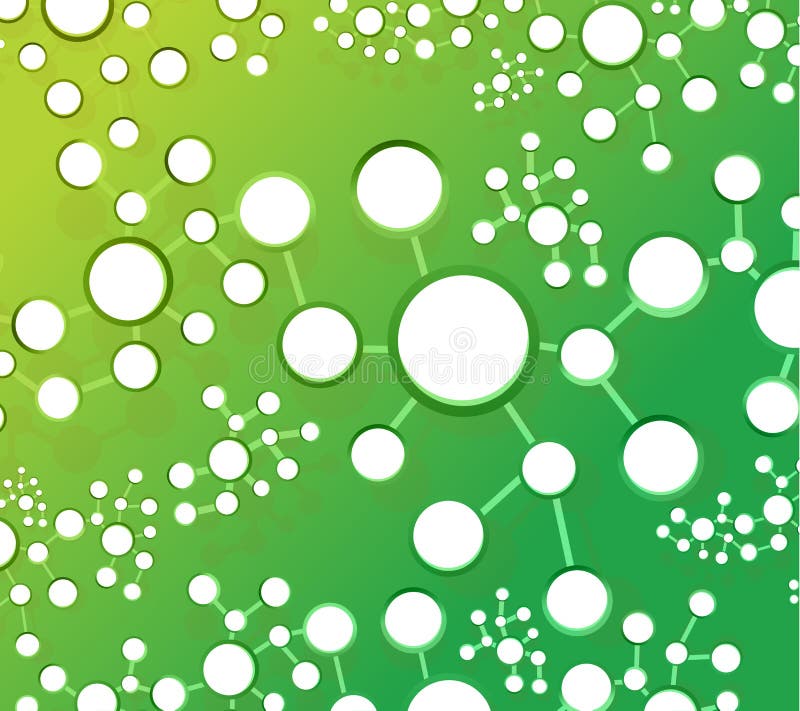 Green Atom Link Network Illustration Stock Illustration - Illustration ...