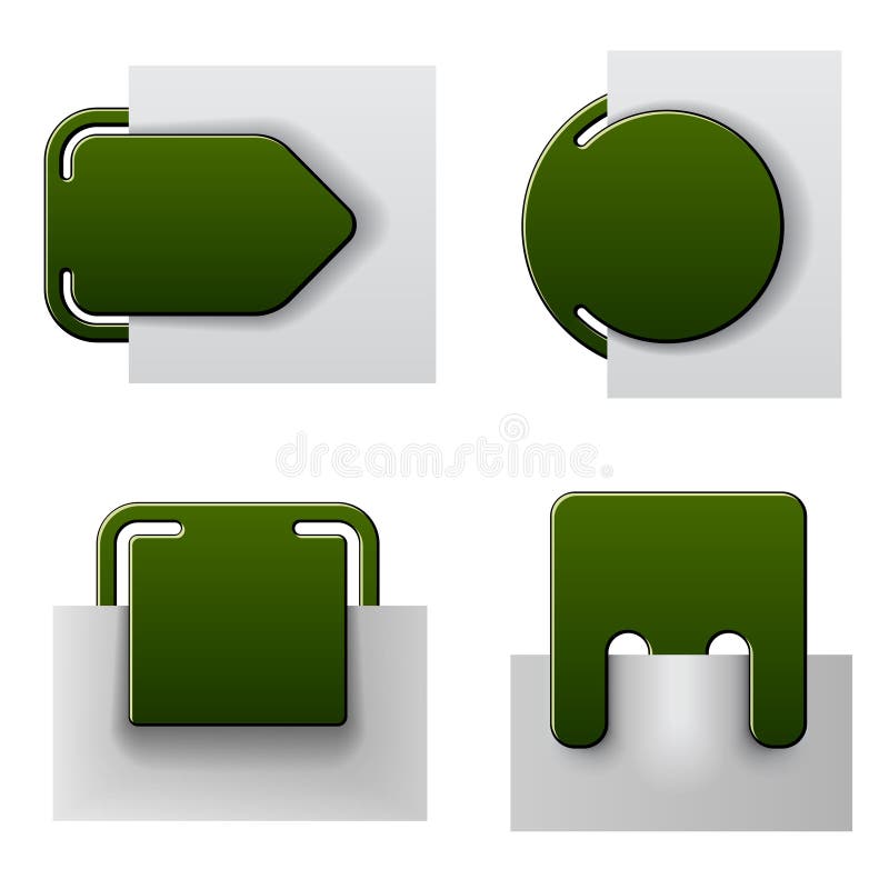 Set of green buttons stock vector. Illustration of interface - 94029242