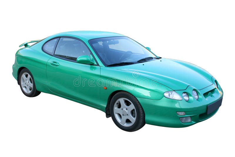 Green auto stock photo. Image of transport, hunday, front - 5178442