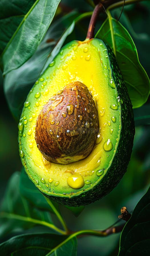 A Green Avocado with a Brown Spot on it Stock Image - Image of fresh ...