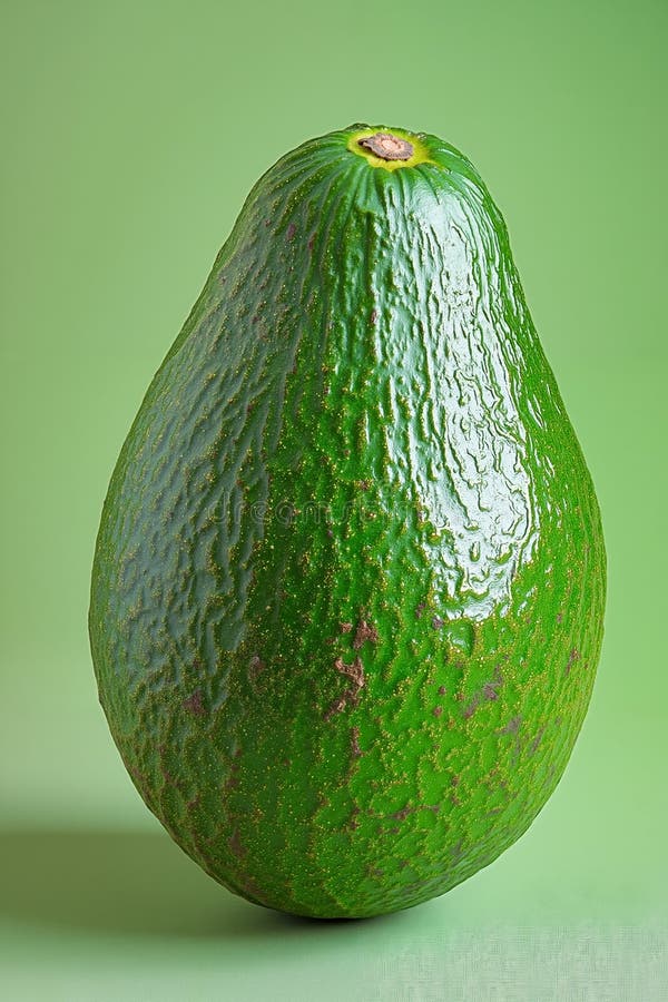 A Green Avocado Sitting on Top of a Table Stock Photo - Image of left ...