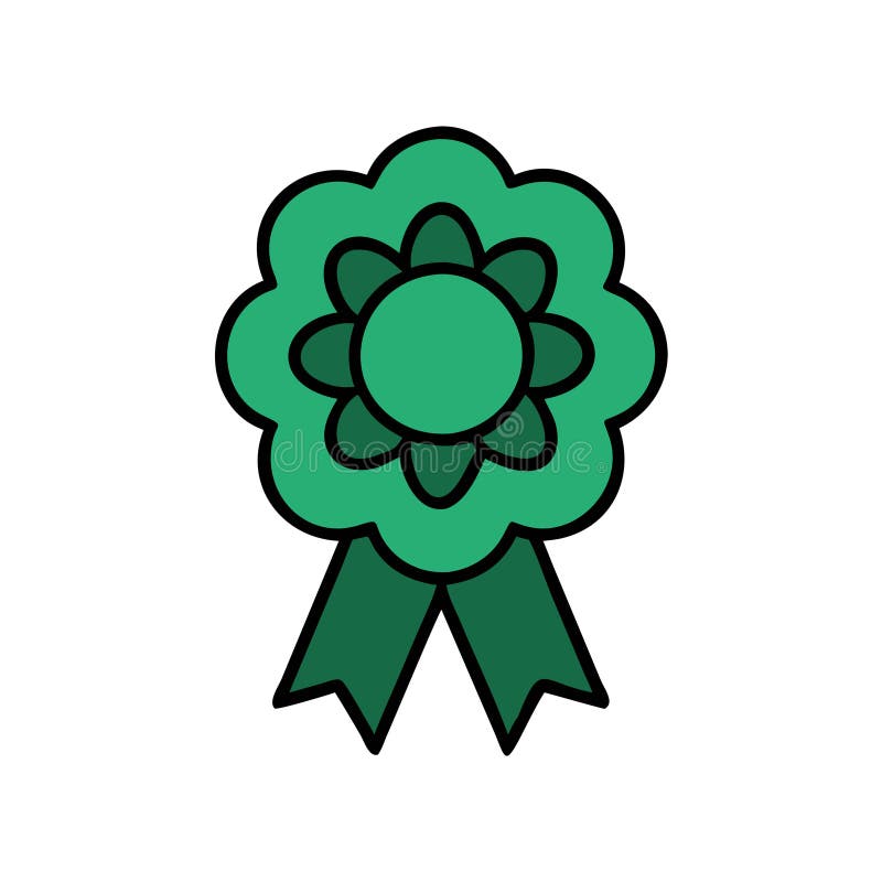 Green Award Ribbon Vector Symbolizing Achievement and Recognition Stock ...