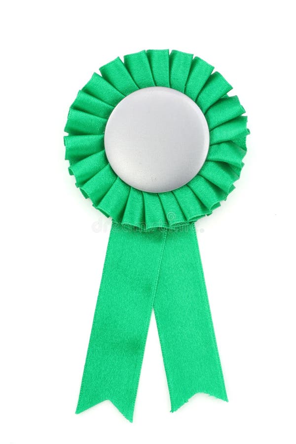 Green award ribbons badge stock photo. Image of success - 1851422