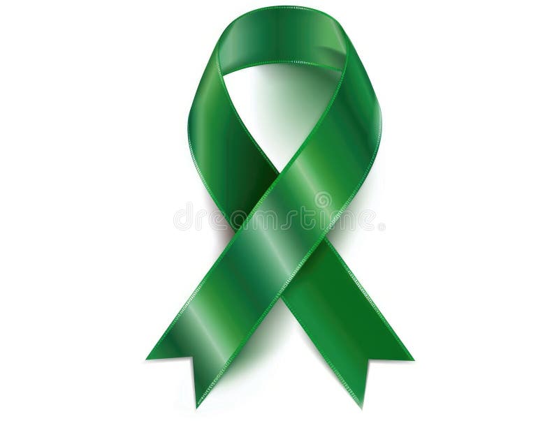 Green Awareness Ribbon stock photo. Image of help, sign - 365983764