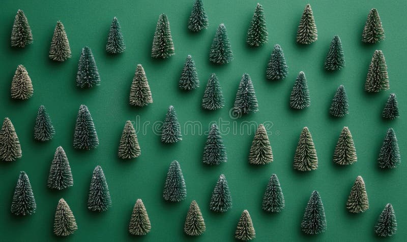 A Green Background with a Bunch of Fake Trees on it Stock Photo - Image ...
