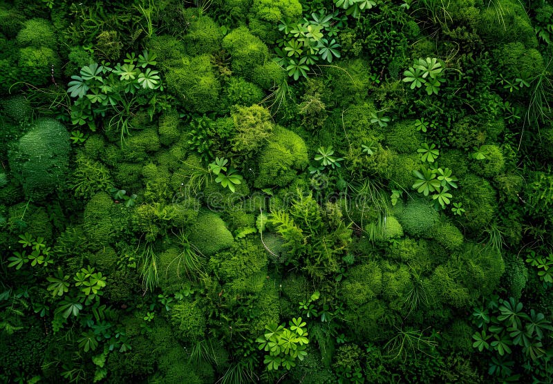 Moss Texture Background, Green Lichen Plants Wall, Abstract Reindeer ...