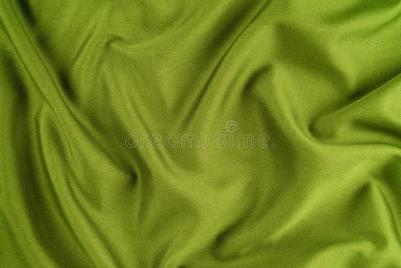 Green Background of Fabric from a Piece of Crumpled Clothes. Stock ...