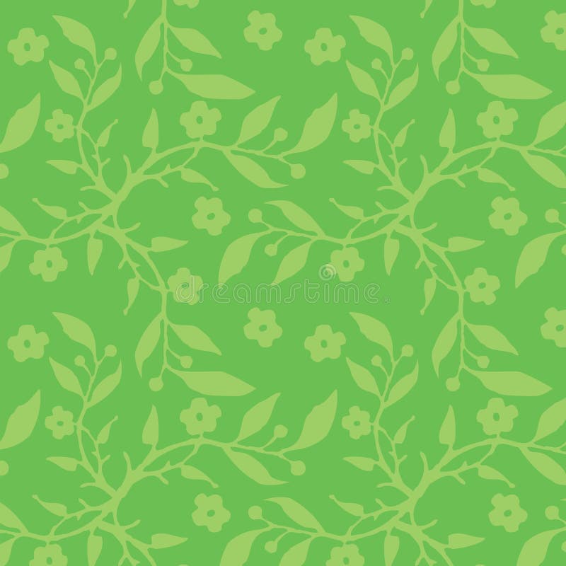 Green Background Floral Design, Decorative Template. Flowers. Stock ...