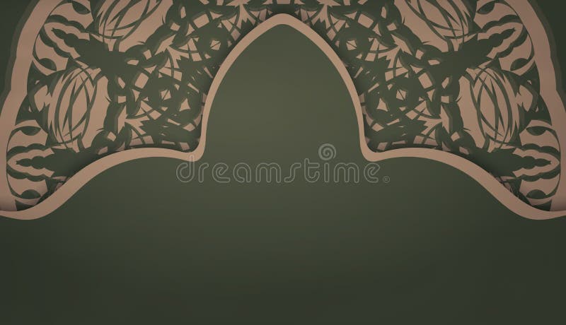 Green Background with Greek Brown Pattern and Place Under Your Text ...
