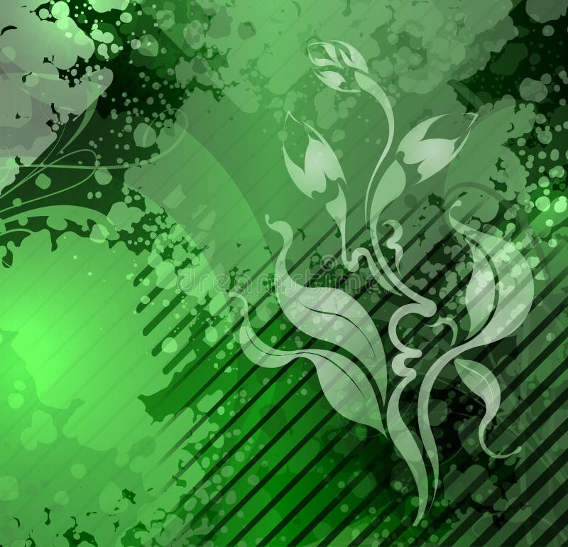 Green Background in a Grunge Style. Stock Vector - Illustration of ...