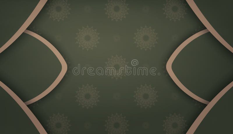 Green Background with Indian Brown Pattern and Place Under Your Text ...