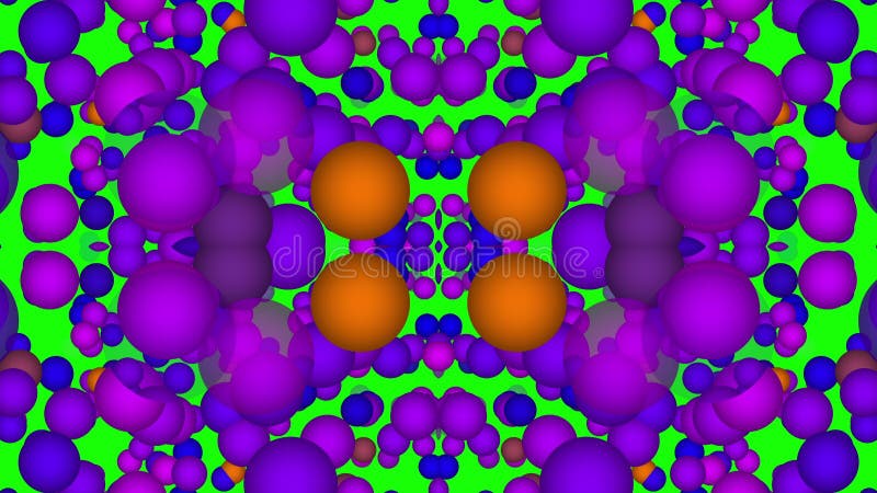 Green Background with an Interesting Pattern of Colorful Circles ...