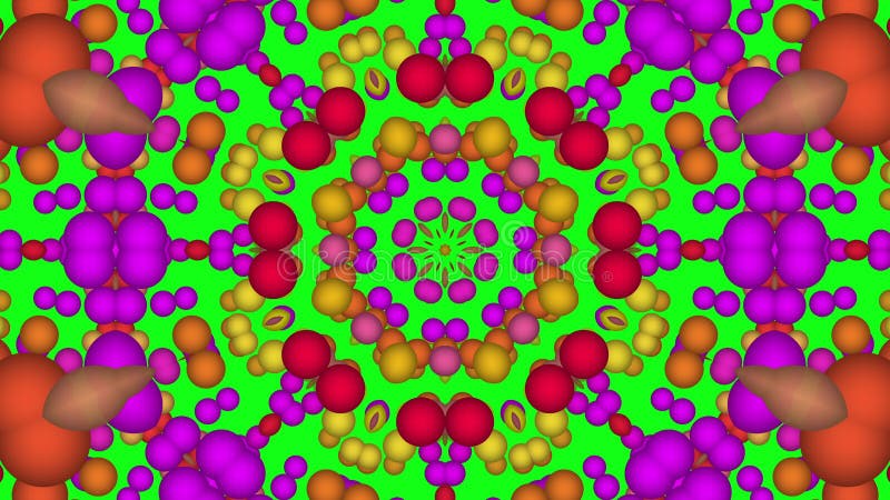 Green Background with an Interesting Pattern of Colorful Circles ...