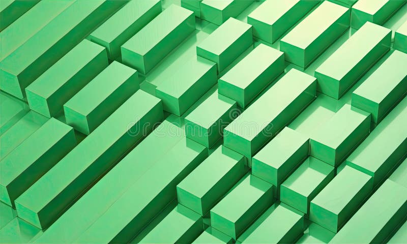 A Green Background with Many Blocks of Varying Sizes. Stock ...