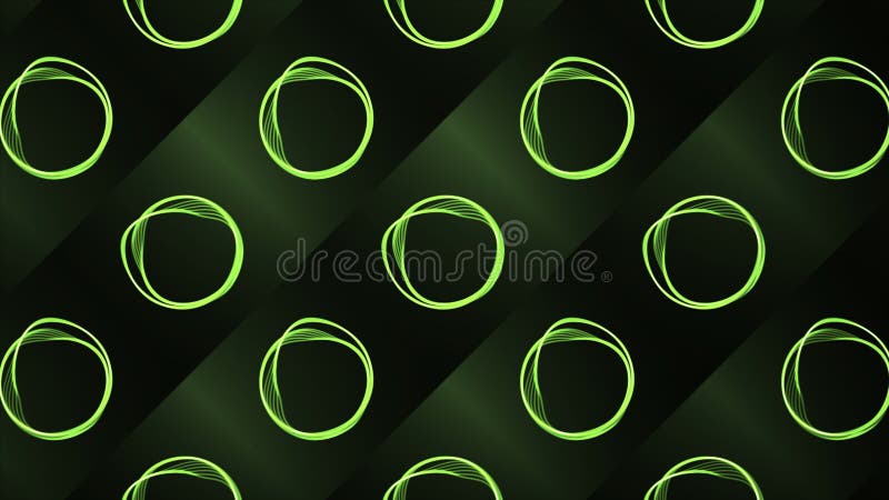 Green Background. Motion.Light Small Circles in Animation that Begin To ...