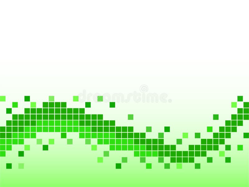 Green Background with Pixels Stock Illustration - Illustration of ...