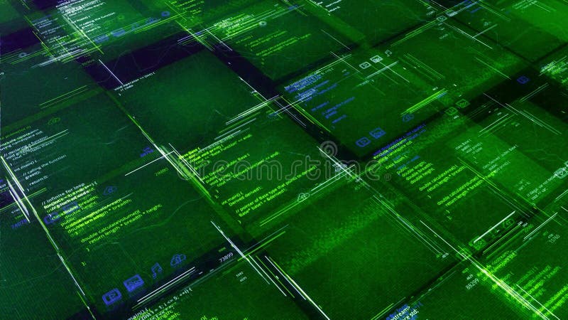 Green Background with Program Codes in Table. Animation Stock Video ...