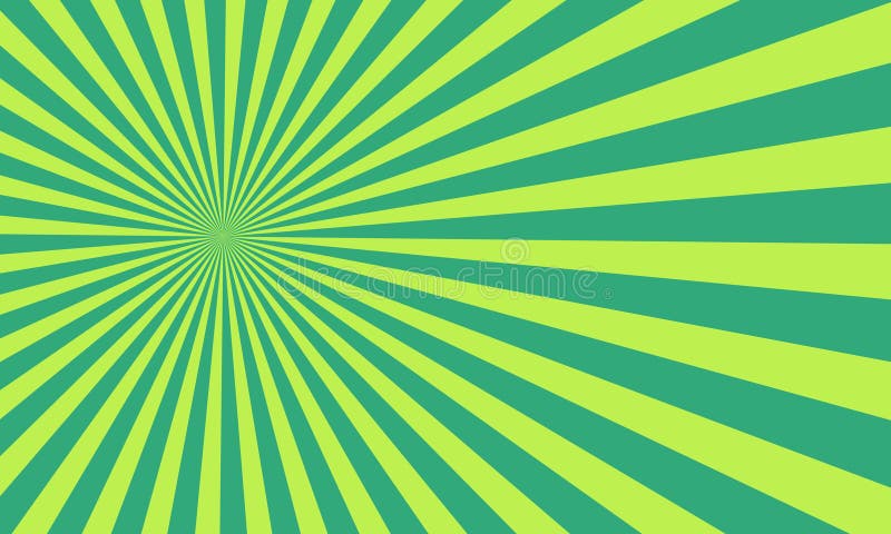 Green Background with Retro Rays. Color Abstract Ray Star Burst ...