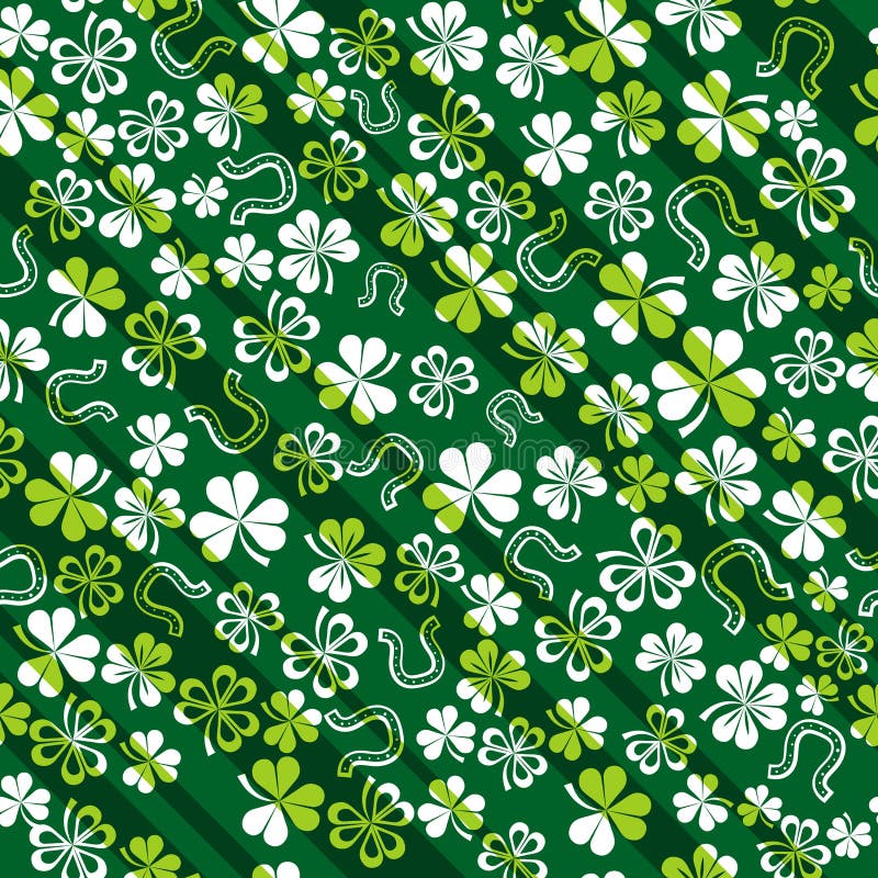 Shamrock Vector Seamless Pattern Stock Vector - Illustration of flowers ...