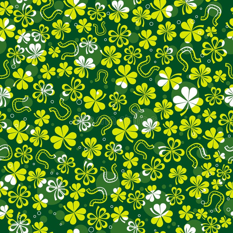 Green Background with Shamrock Stock Vector - Illustration of natural ...