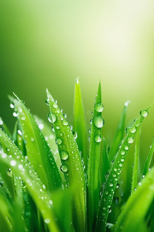 Green Background Spa. Leaf and Water Drop Stock Illustration ...