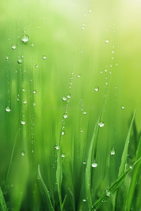 Green Background Spa. Leaf and Water Drop Stock Illustration ...