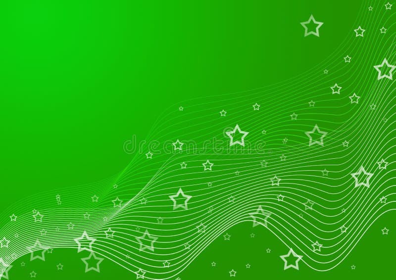 Green Background with Stars Stock Illustration - Illustration of ...