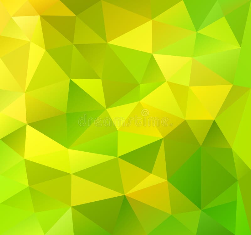 Green Background with Triangular Polygons. Vector Illustration. Stock ...