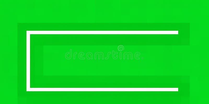A Green Background with a White Outline Forming a Partial Rectangle ...