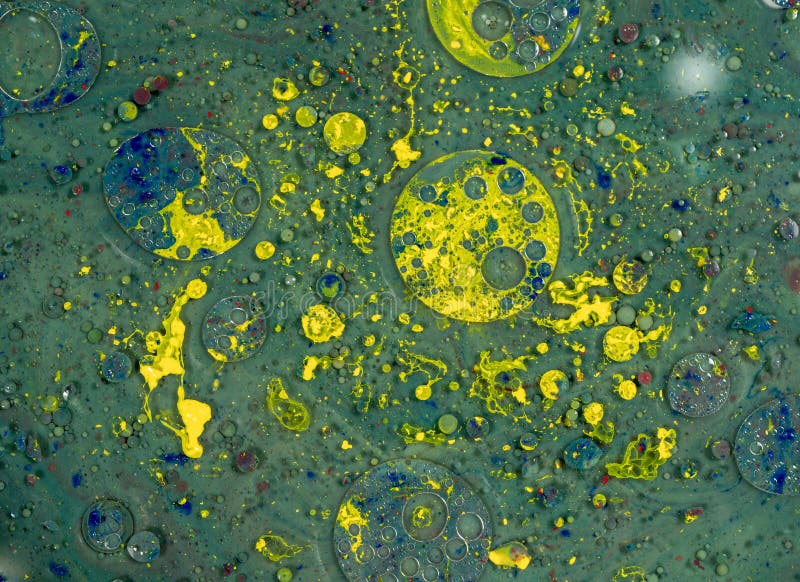 Green Background and Yellow Spots Making Abstract Art Wallpaper Stock ...