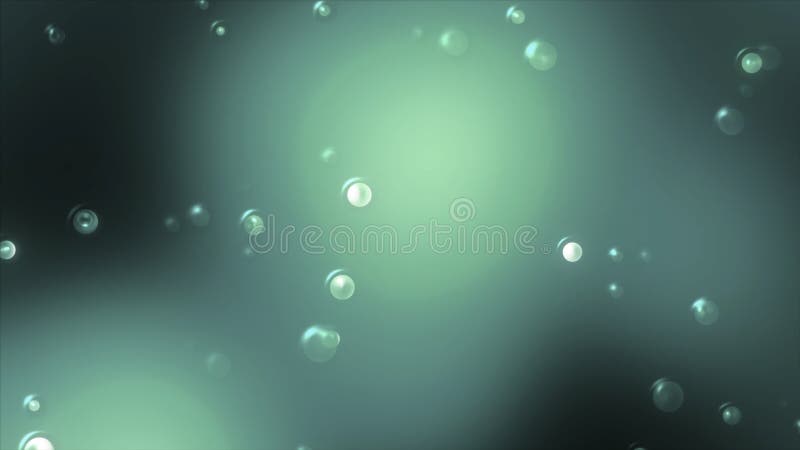 Green Backlit Background. Motion. Bright White Bursting Bubbles in ...