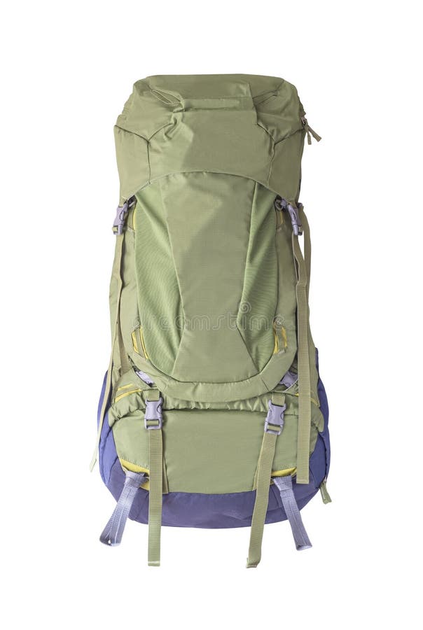 Green backpack isolated stock photo. Image of stuff, adventure - 19513024