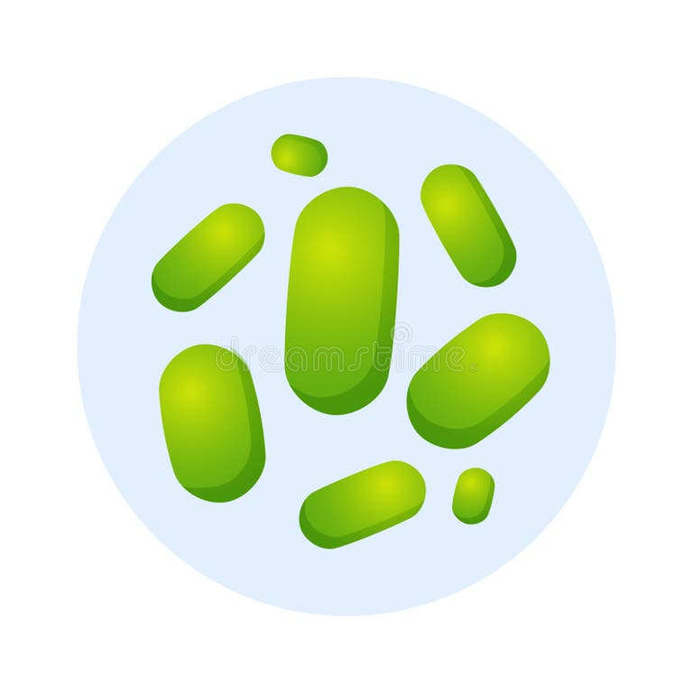 Green Bacteria Circle Composition Stock Illustration - Illustration of ...