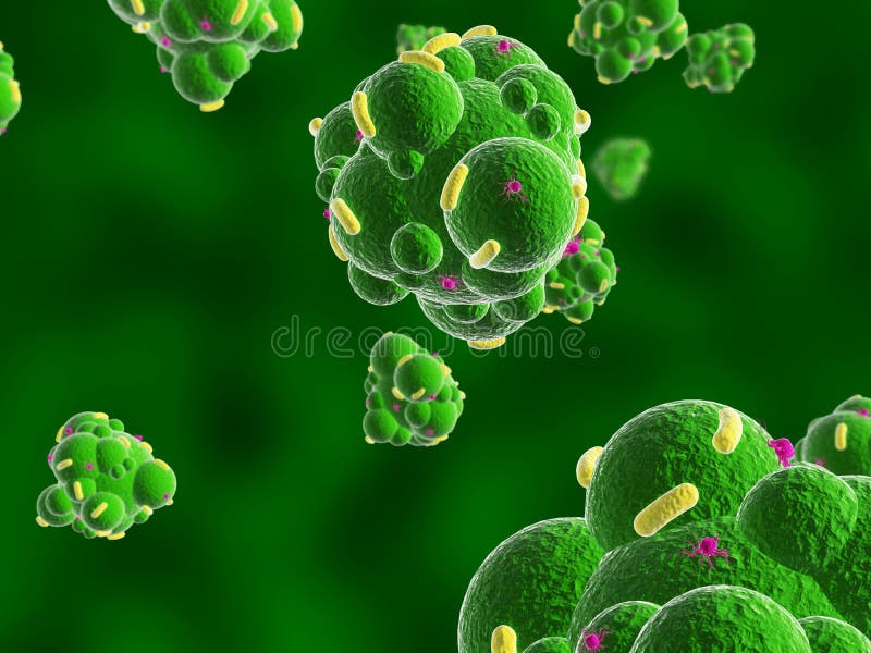 Bacteria Spheres 3d Illustration Stock Illustration - Illustration of ...