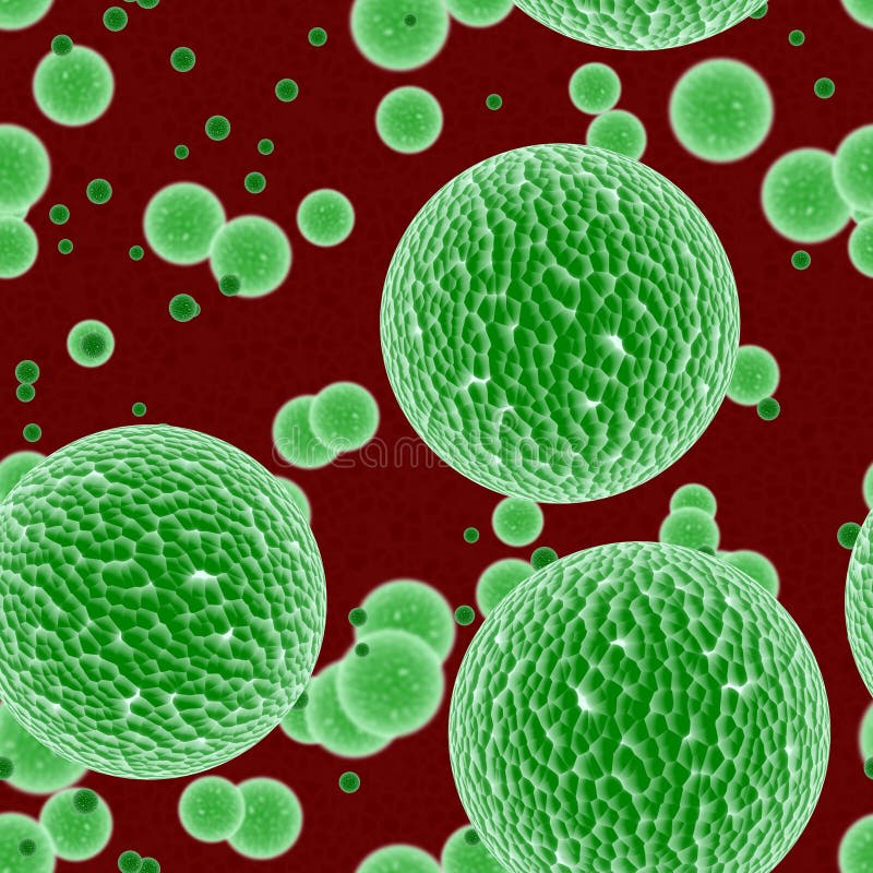 Green Bacteria or Virus Spheres in Blood, Generated Texture Stock ...