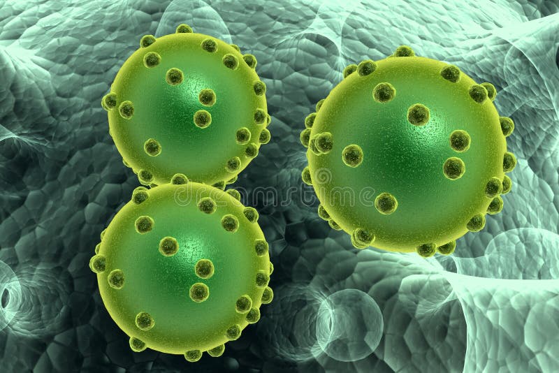 Green Bacterial Intruder Cells Causing Sickness Stock Illustration ...