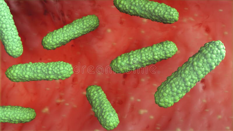 Green Bacterium 3d Illustration Stock Illustration - Illustration of ...