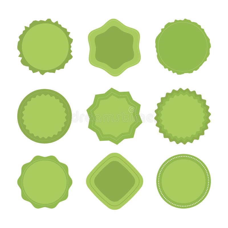 Green Badge, Label, Sticker. Vector Price Tags Stock Vector ...