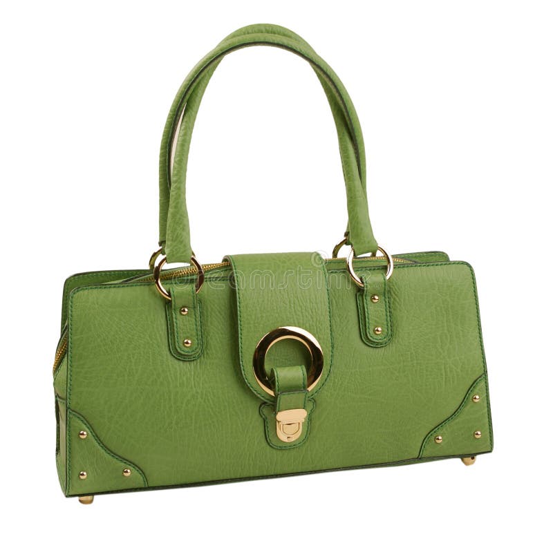 Green bag stock image. Image of leather, handbag, female - 28809909
