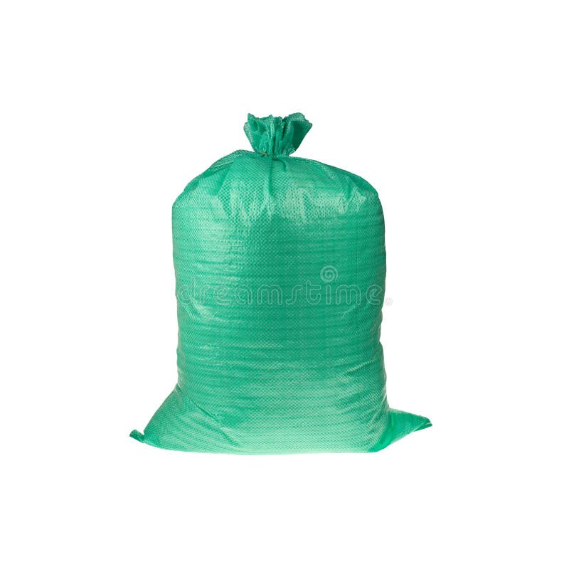 Green Bag Isolated on a White Background Stock Photo - Image of bags ...