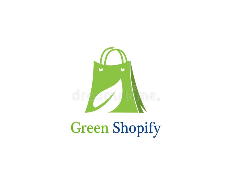 Green Bag Online Shop Vector Logo Design Editorial Photography ...